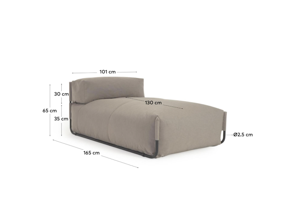 Pouf divano modulare outdoor Square