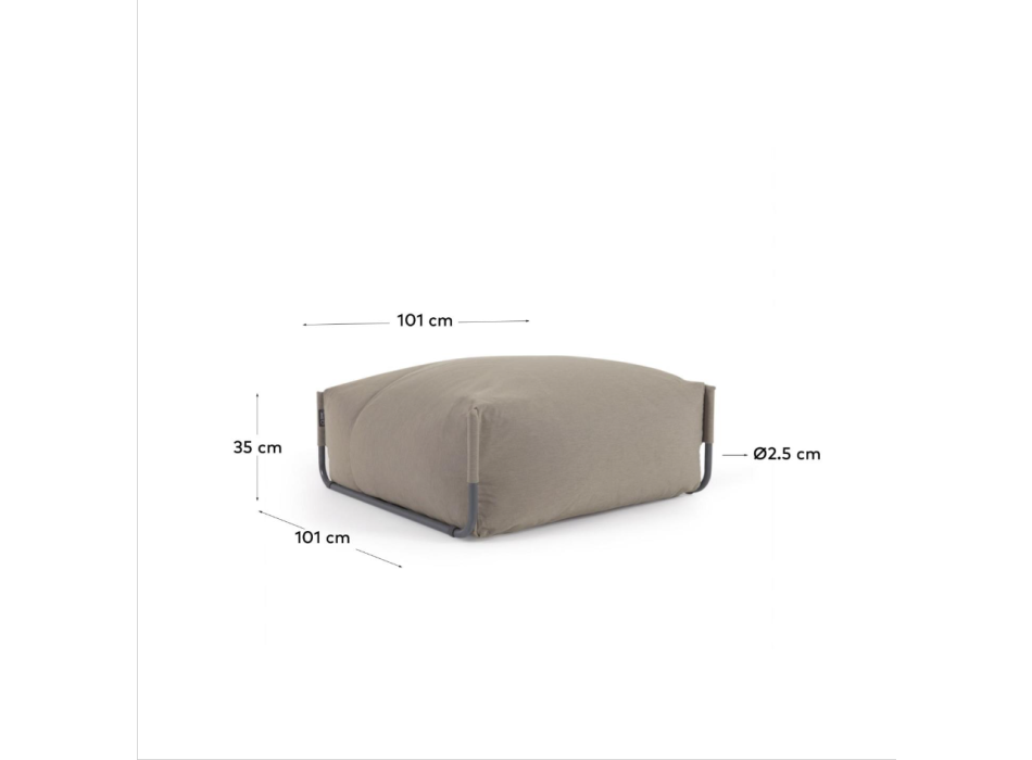Pouf divano modulare outdoor square verde